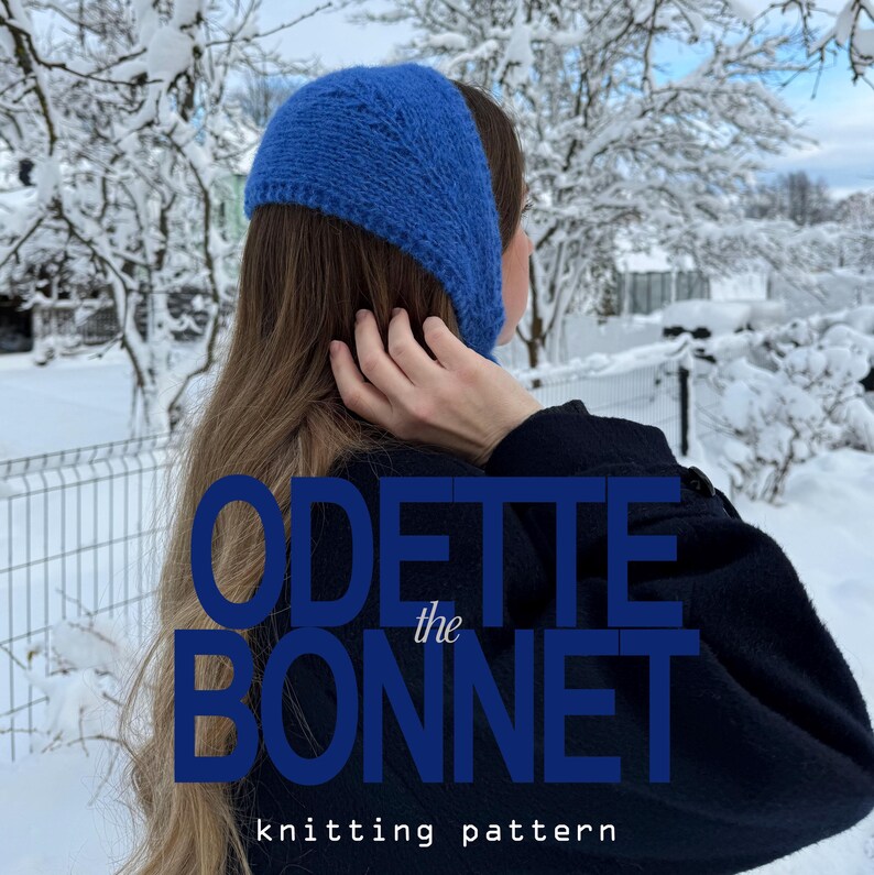 The Odette Bonnet Knitting Pattern. Adult Bonnet/headpiece/hat/headband ...