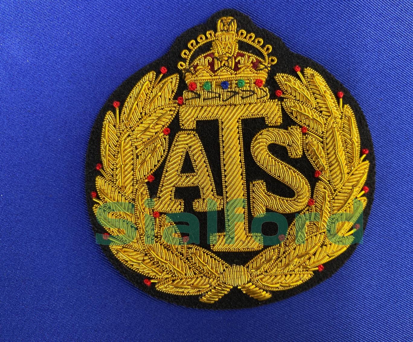 Hand Embroidered Bullion Wire ATS Blazer Badge - Royal Fashion Patch - Etsy