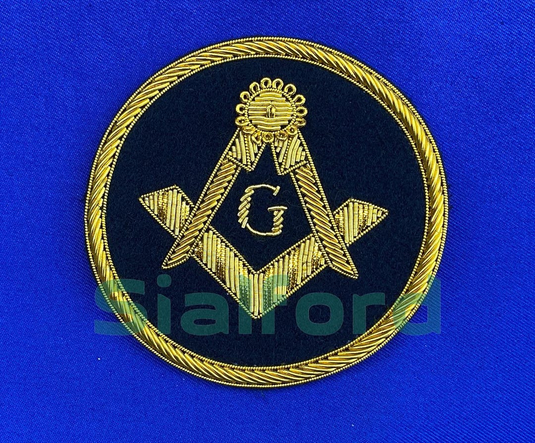 Masonic Hand Embroidered Bullion Wire Badge masonic Blazer Badge ...
