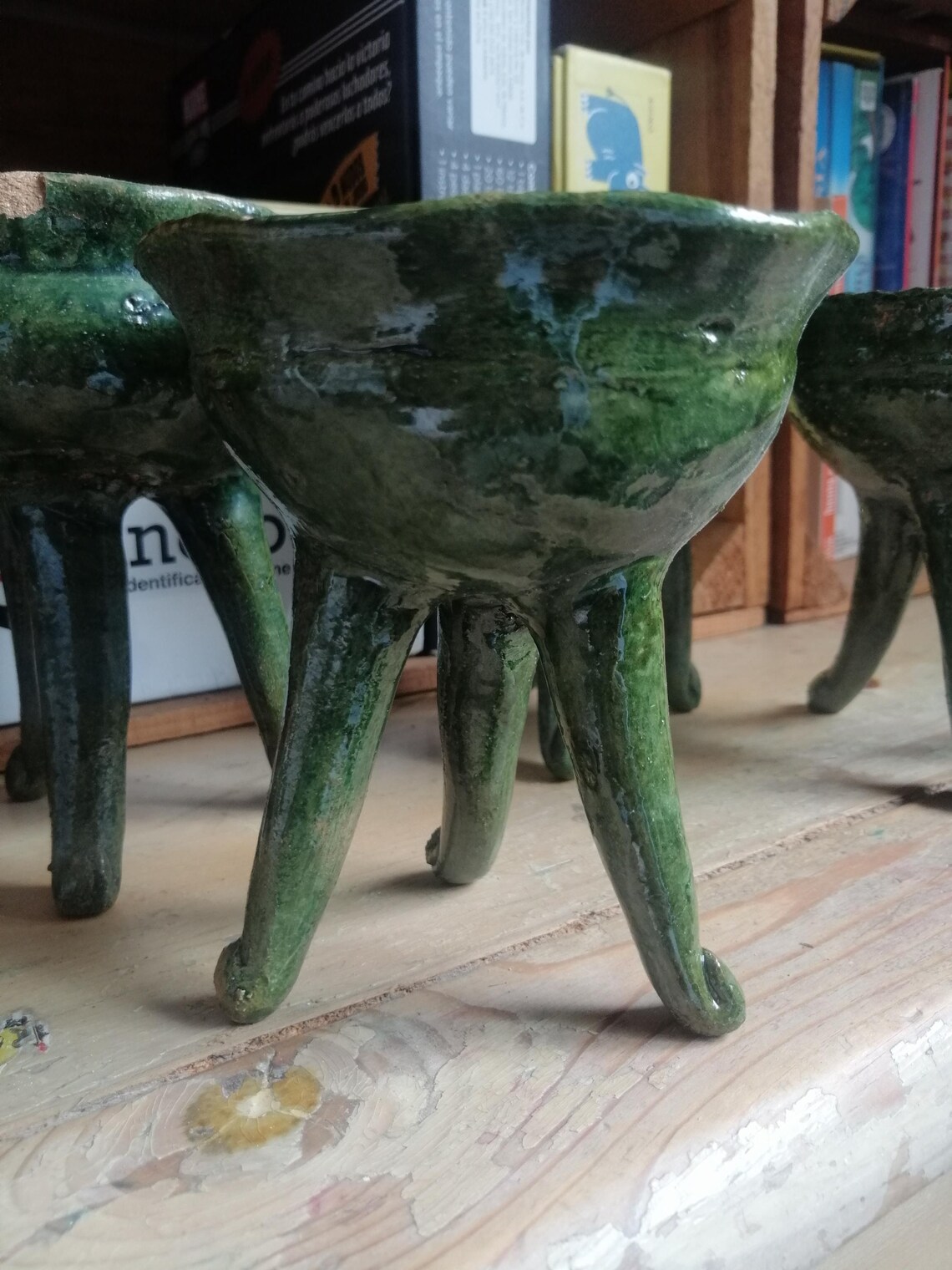 Oaxacan Green Glaze Copal Incense Burner: Santa María Atzompa Pottery ...