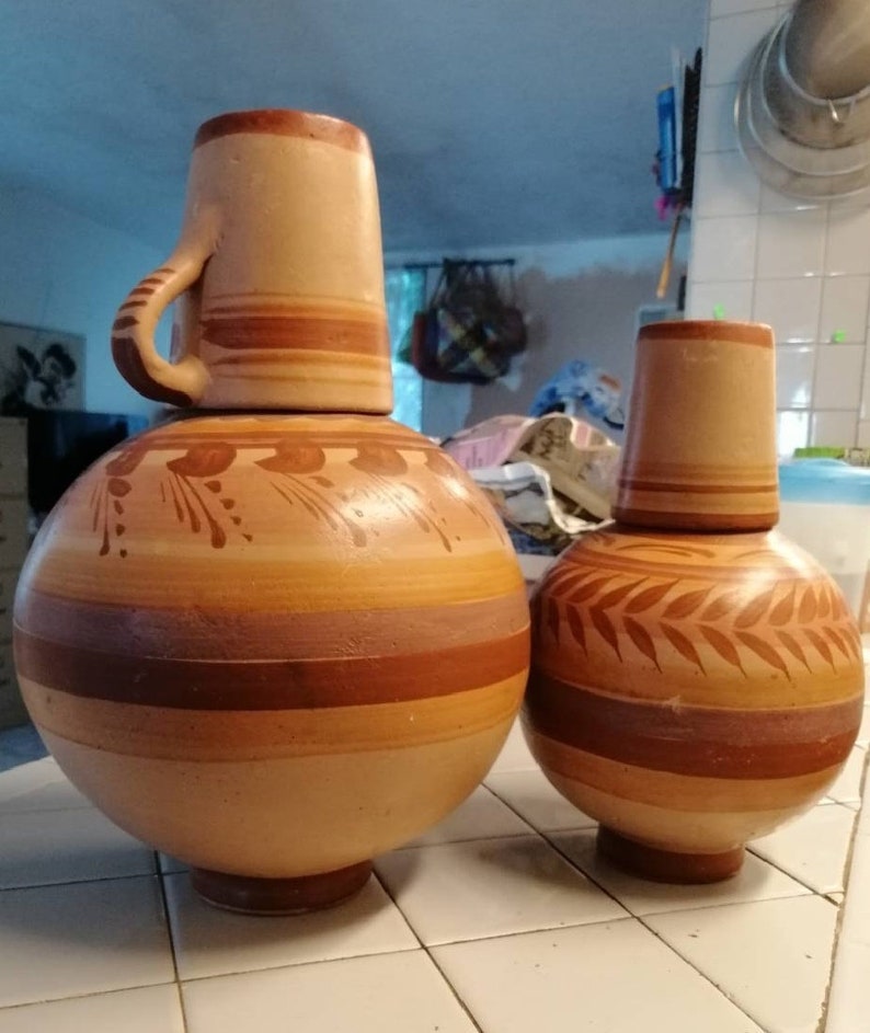 Handmade Clay Water Jug, Barro Canelo Terracotta Botellon - Etsy