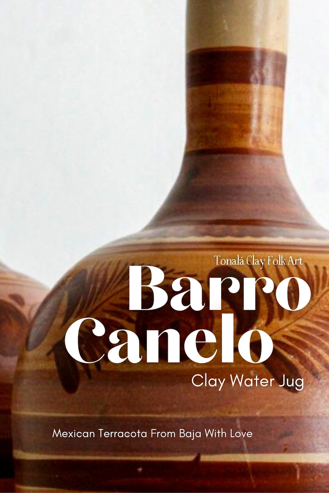 Traditional Clay Water Jug. Barro Canelo Terracotta Botellon. Mexican ...