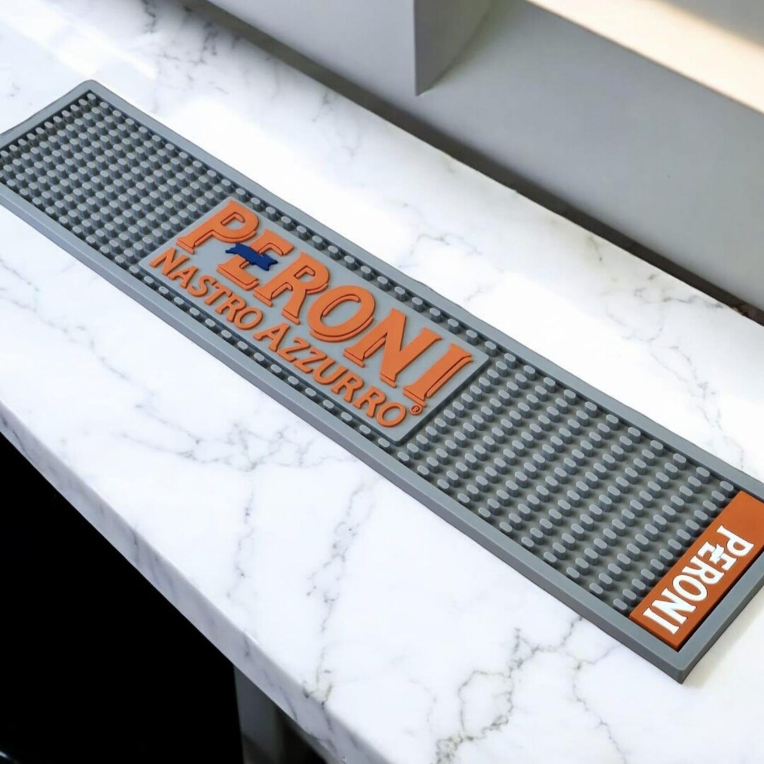 Peroni Nastro Azzurro Bar Runner | Premium PVC Counter Drip Mat | Retro ...