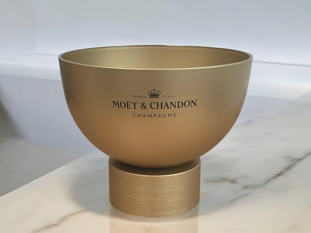Moët & Chandon Luxury Ice Bowl Gold Acrylic Champagne Cooler Fits 1 ...