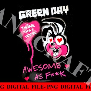 BUNNY Green Day PNG for Shirt, Poster, 2024 the Saviors Tour, Digital ...