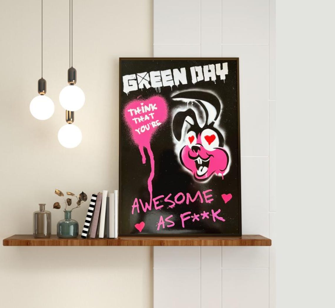 BUNNY Green Day PNG for Shirt, Poster, 2024 the Saviors Tour, Digital ...