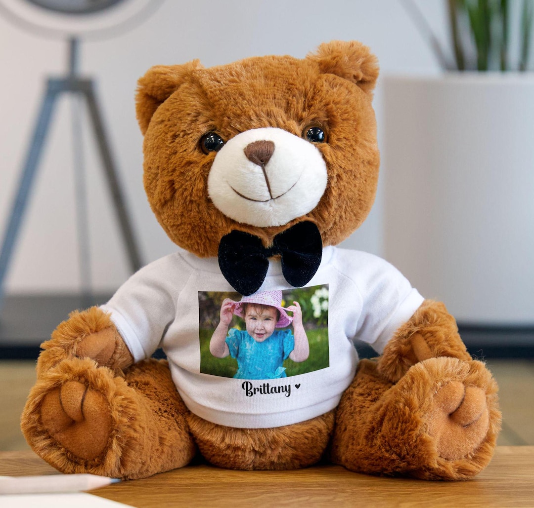 Personalized Teddy Bear, Custom Teddy Bear Tshirt -, Custom Photo/text ...