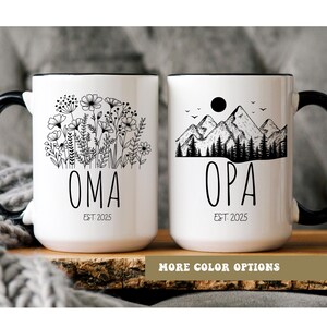 New Oma Opa Mug, Pregnancy Announcement, Baby Announcement, New Oma Gift, New Opa Gift, New Oma ...