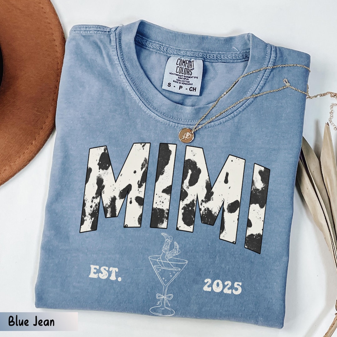 Personalized Mimi Cow Print Shirt, Western Grandma T-shirt, Mother’s ...
