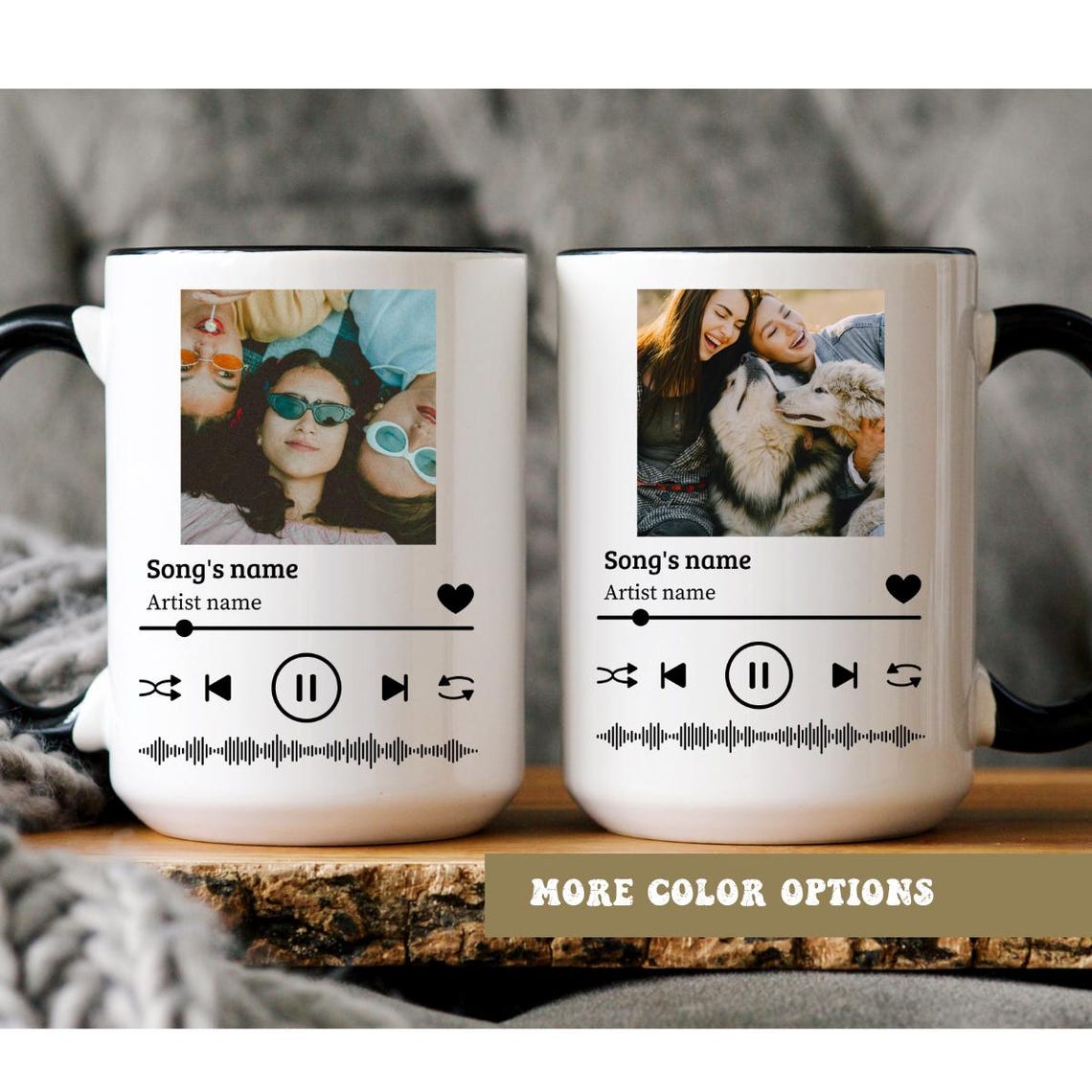 Personalized Best Friend Mug, Custom Bestie Photo Music Mug ...