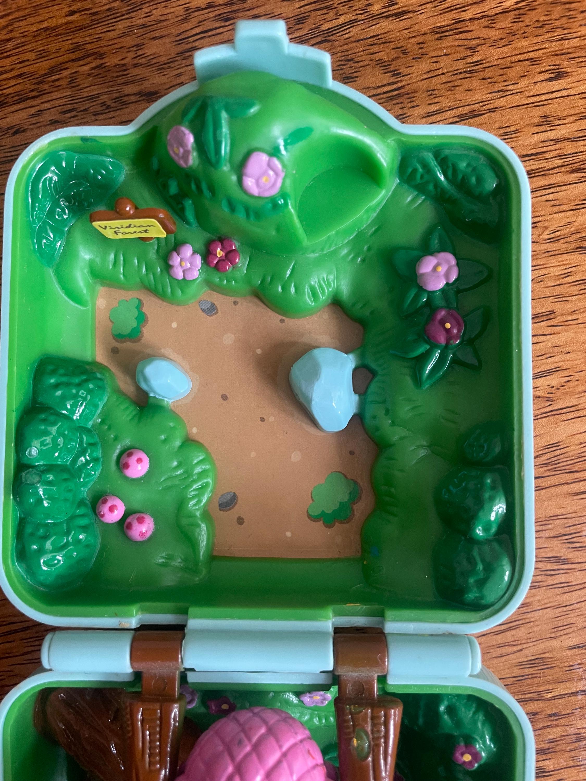 Pokemon Tomy Polly Pocket Playset Green Viridian Forest With Pikachu ...