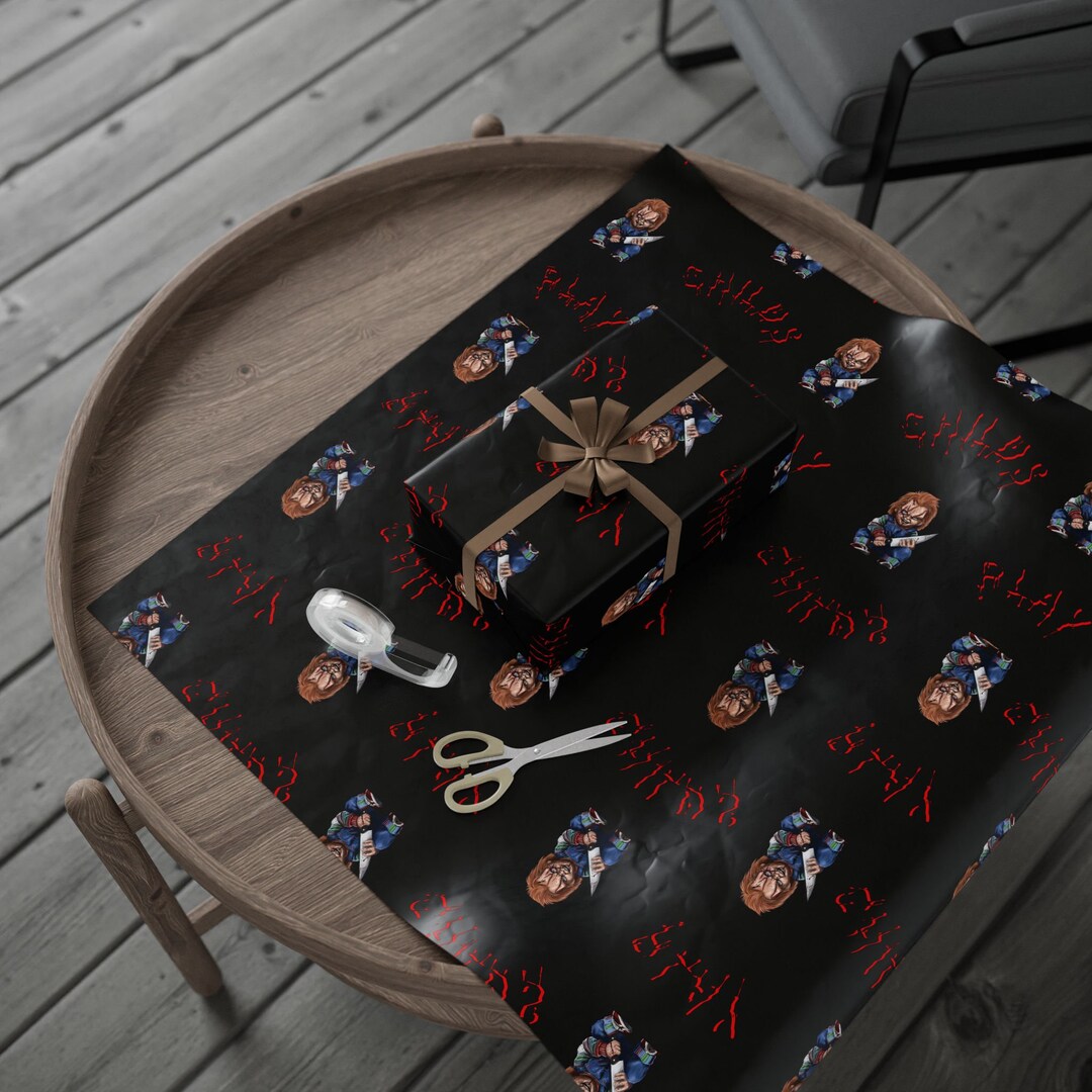 Chucky Childs Play Birthday Horror Wrapping Paper A Killer Gift Wrap - Etsy