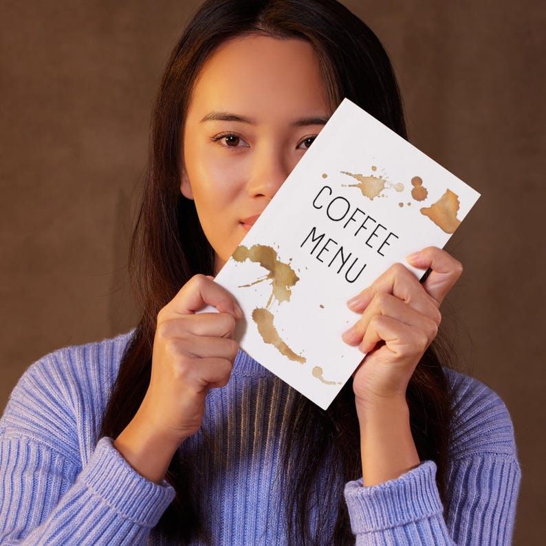 Minimalist Coffee Shop Menu Template, Modern Breakfast & Coffee Menu ...