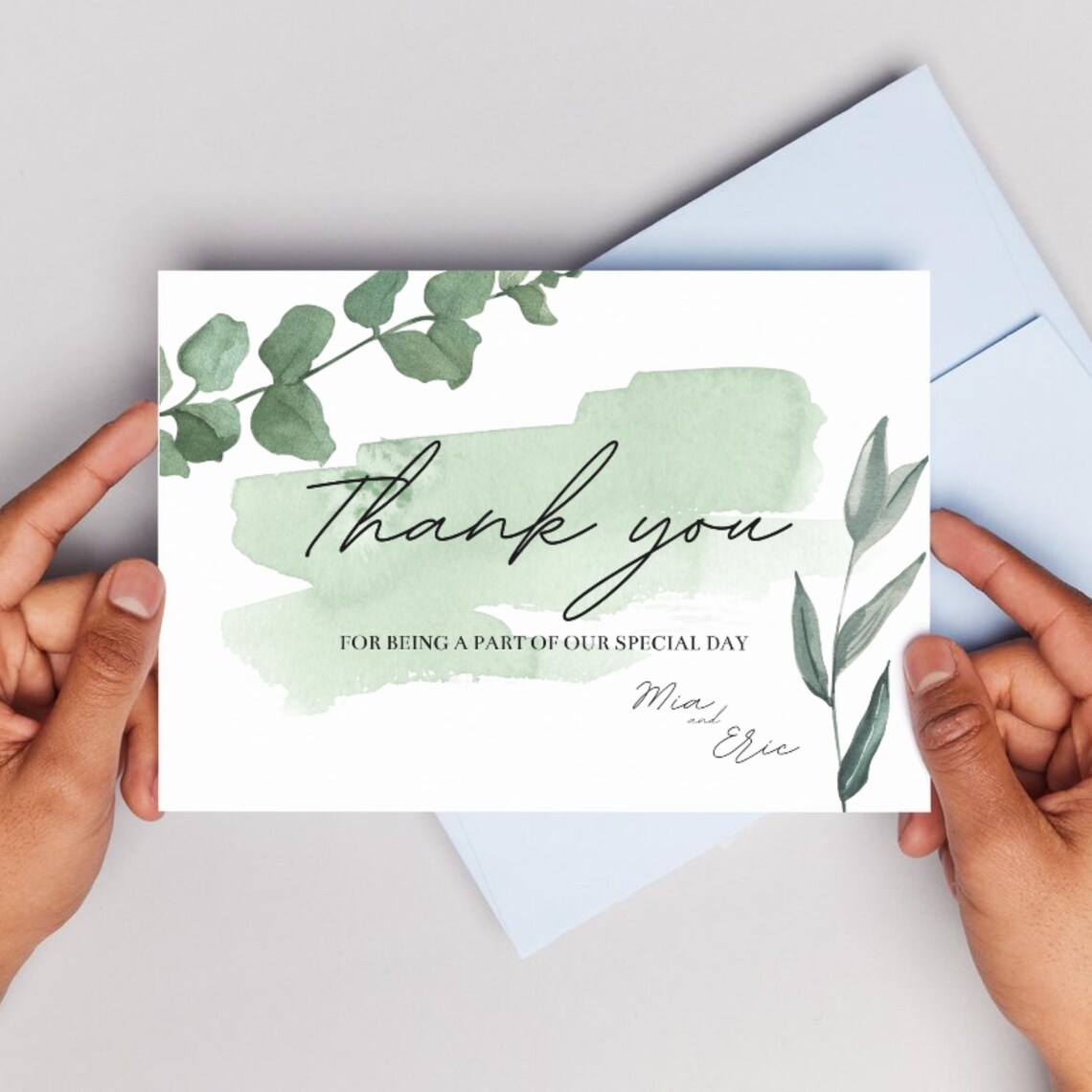 Thank You Card Template, Wedding Card, Special Day, Wedding Guest Card ...