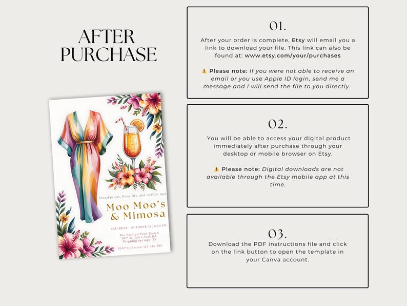 Moo Moo’s and Mimosa Party Invitation Brunch Invite Ladies Night Bridal ...