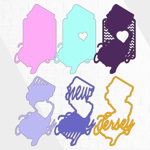 New Jersey SVG, Layered Map, United States Laser File, Paper Cutting ...