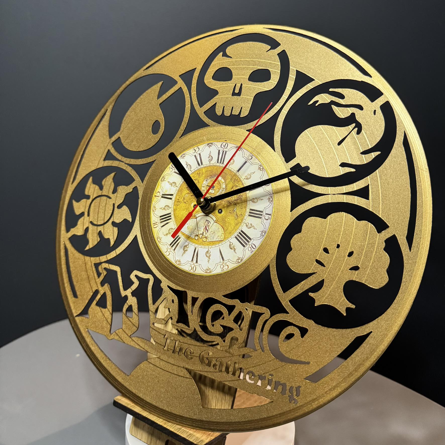 Magic the Gathering Gold Vinyl Record Clock, Birthday Gifts for Kids ...