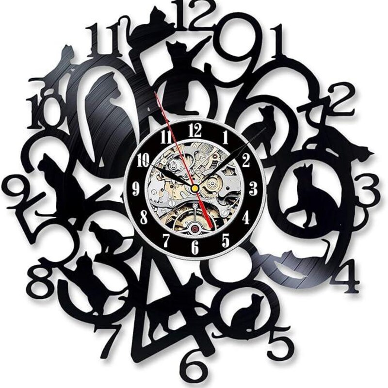 Cat Wall Clock - Etsy