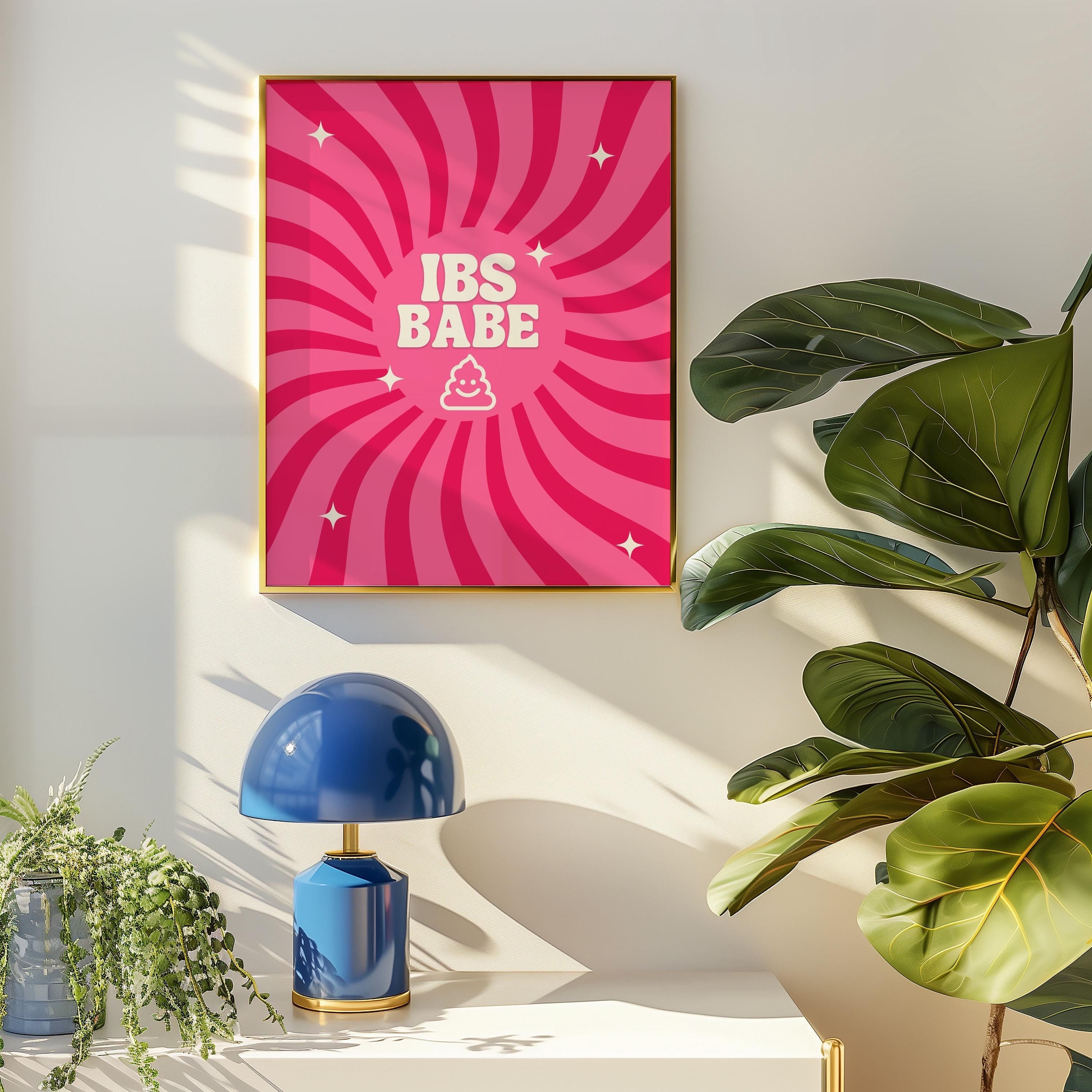 Retro IBS Babe Print | Pink Dorm Wall Art (digital Download) - Etsy