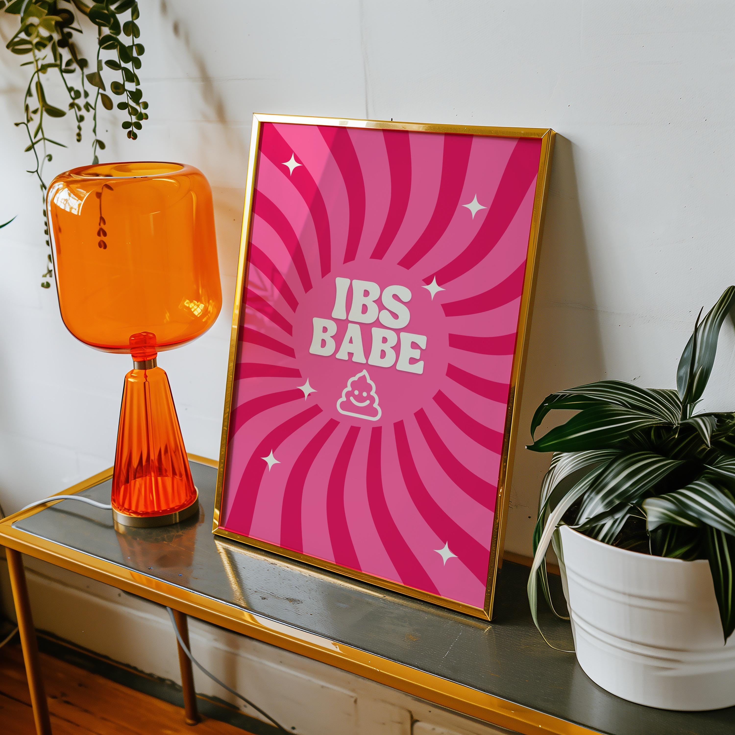 Retro IBS Babe Print | Pink Dorm Wall Art (digital Download) - Etsy