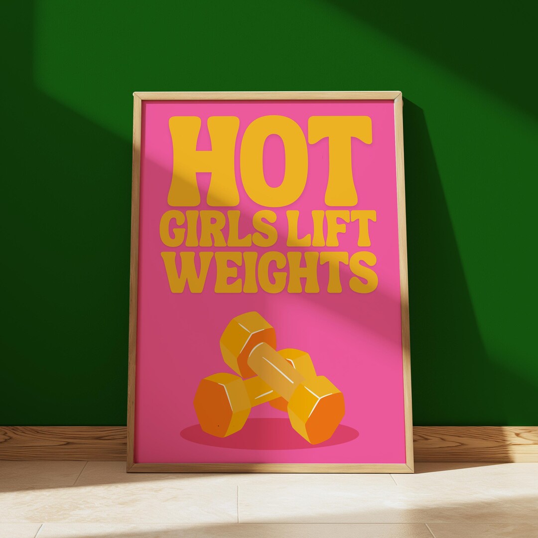 Hot Girls Lift Weights Poster | Feminist Gym Decor (digital Download ...