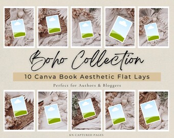 Bookish Flat Lay Canva Template - Editable Instagram Flat Lay for Book ...