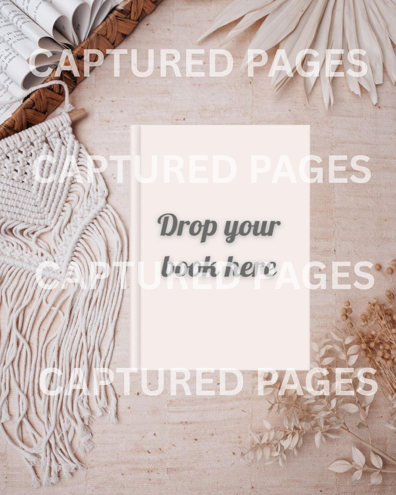 Book Flat Lay Canva Template: Instagram Mockup (digital Download ...