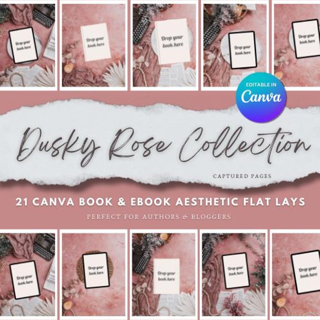 Book Flat Lay Canva Template: Instagram Mockup (digital Download) - Etsy
