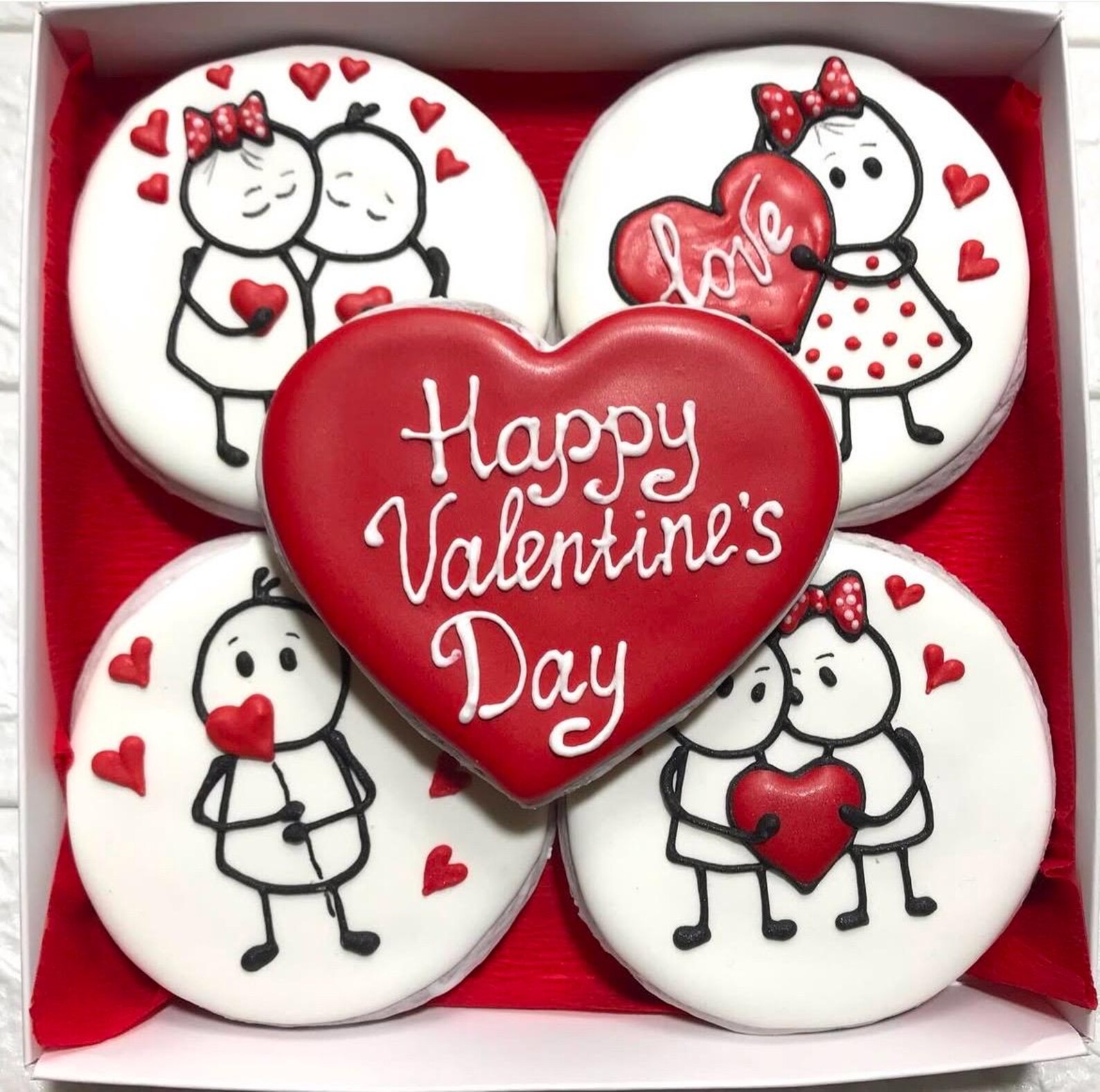 Valentine’s Day Cookies - I Love You Cookie Set - One Sweet Gift Box - Etsy