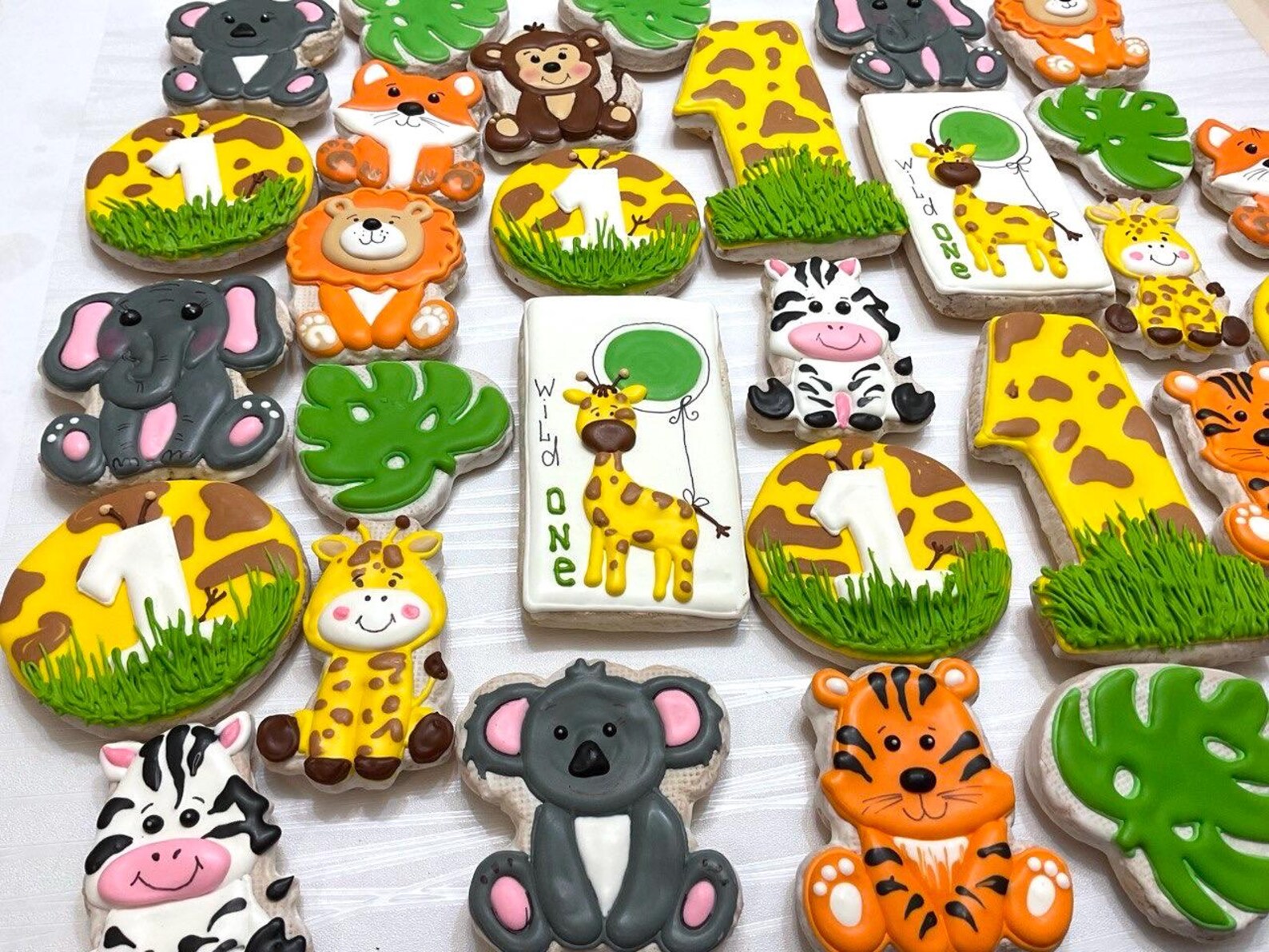 Wild One Cookies, Safari Animal Cookies, First Birthday Cookies, Animal ...
