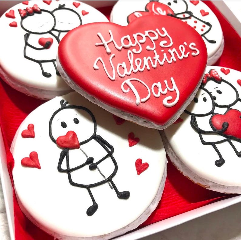 Valentine’s Day Cookies - I Love You Cookie Set - One Sweet Gift Box - Etsy
