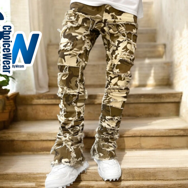 Stacked Pants Men - Etsy