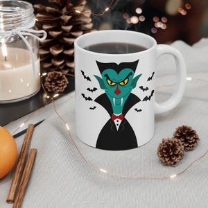Halloween Dracula Mug, Spooky Coffee Cup, Vampire Themed Drinkware ...