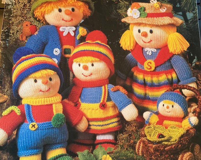 Jean Greenhowes Scarecrow Family Knitting Patterns - Etsy
