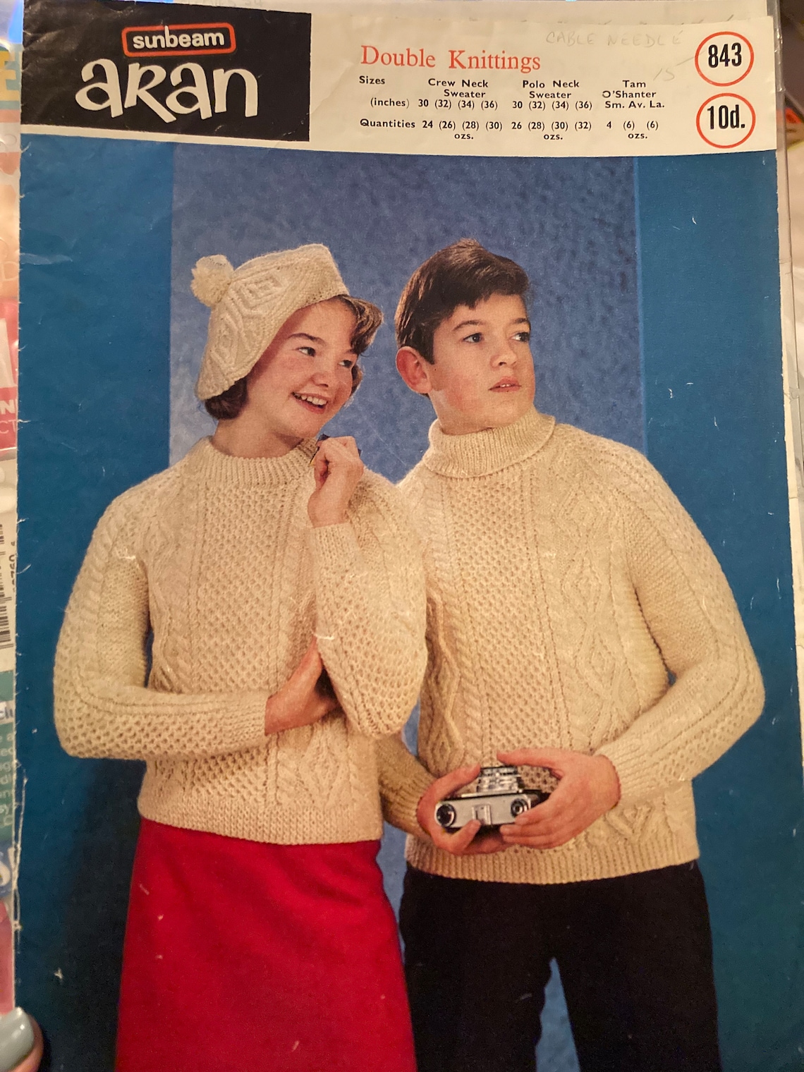 Sunbeam ARAN Double Knittings Knitting Pattern - Etsy