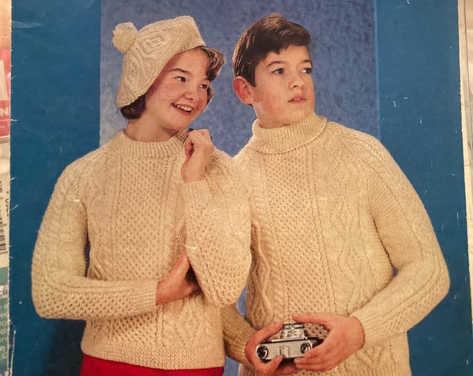 Sunbeam ARAN Double Knittings Knitting Pattern - Etsy