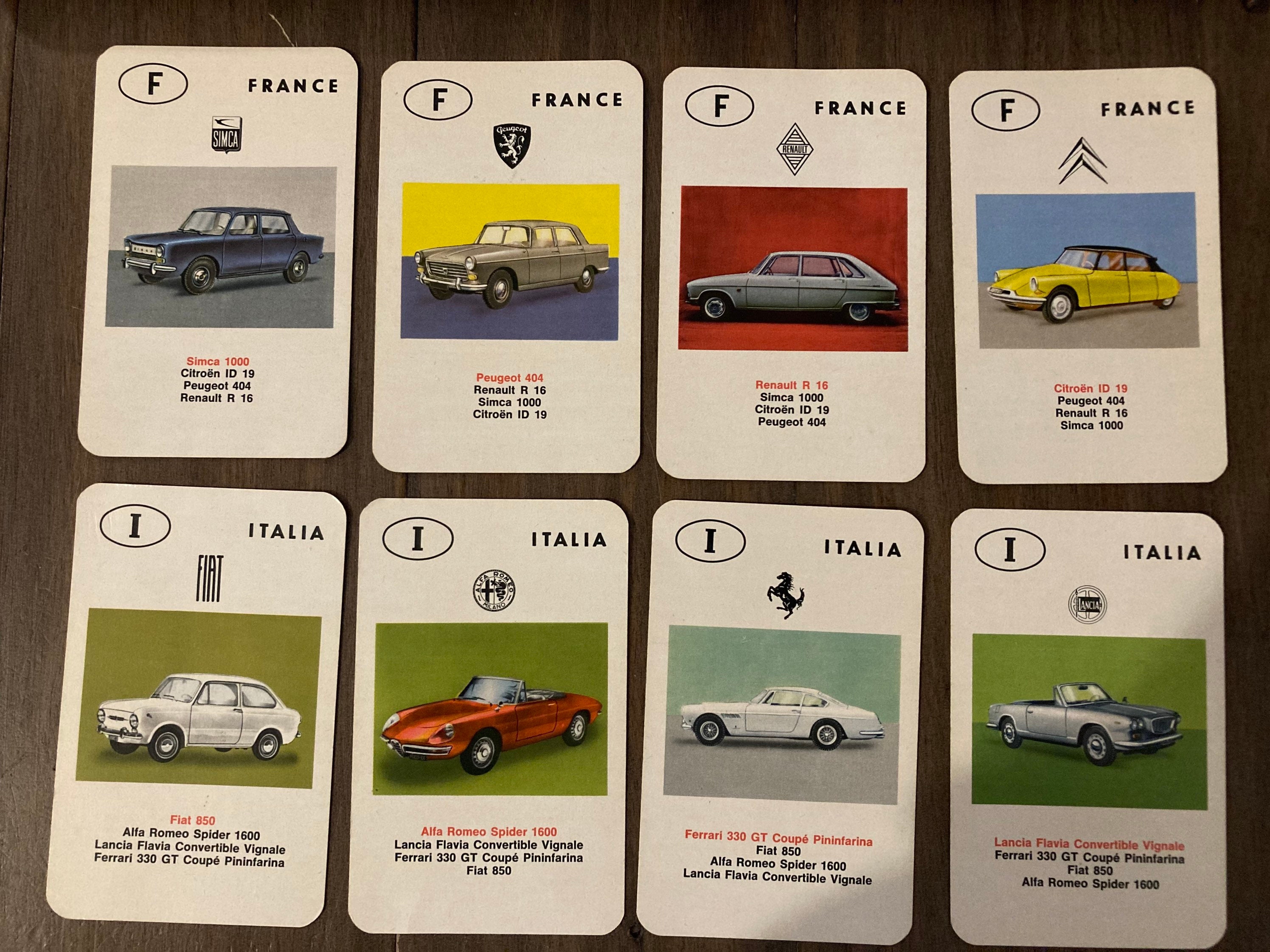 Art & Collectibles Artist Trading Cards Auto Kwartet Jeu des Autos Auto ...