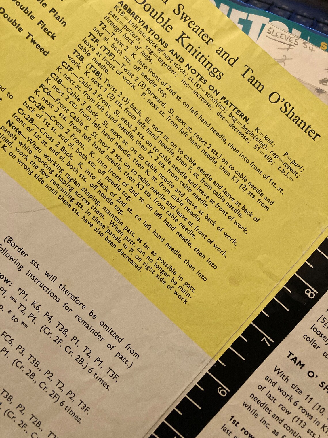 Sunbeam ARAN Double Knittings Knitting Pattern - Etsy