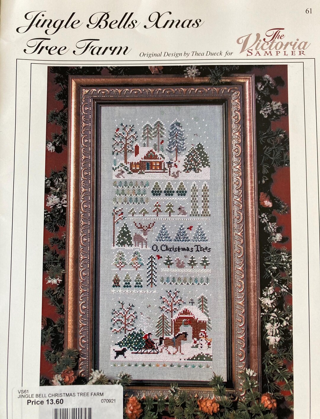 The Victoria Sampler Jingle Bells Christmas Tree Farm Cross Stitch ...