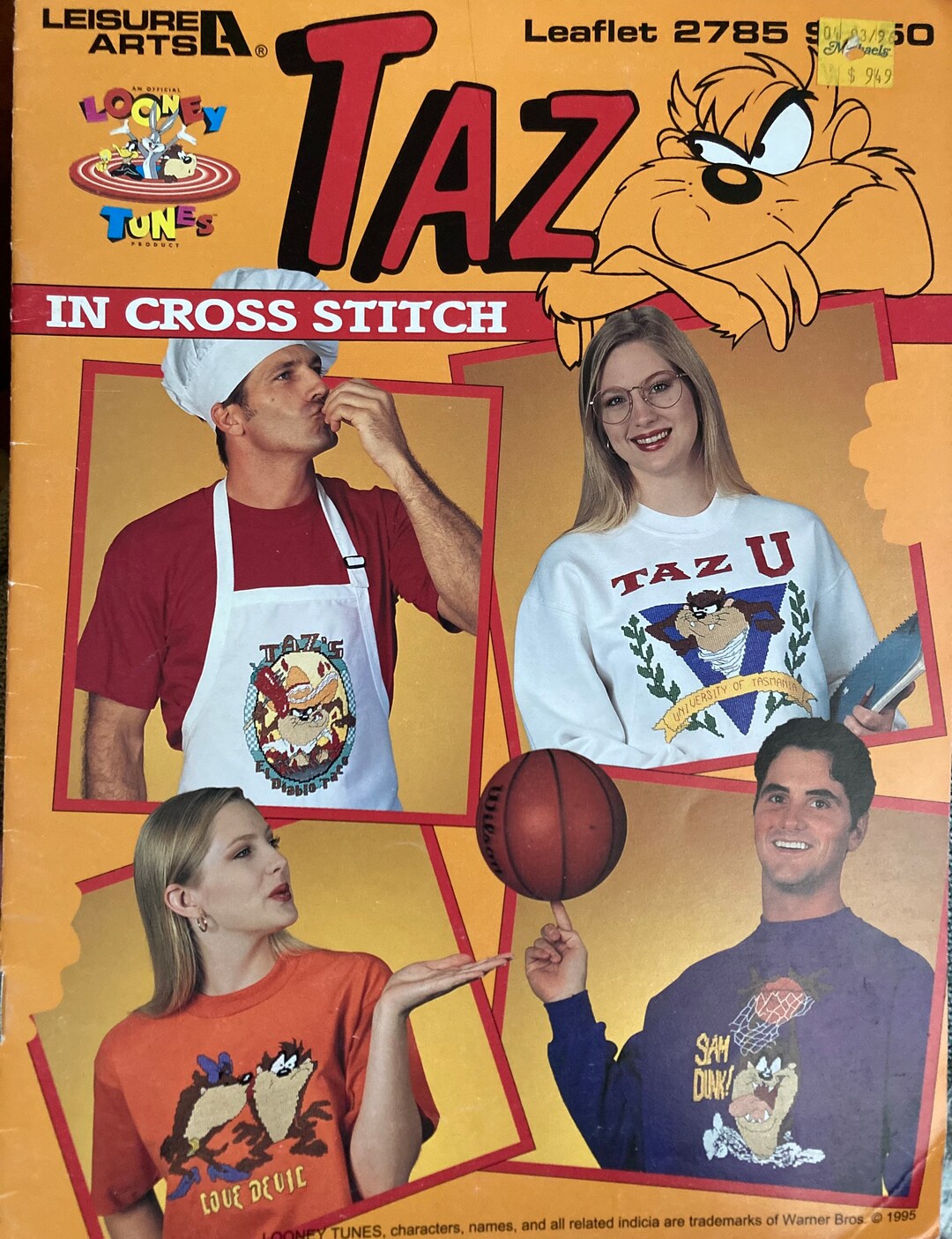 Leisure Arts TAZ in Cross Stitch - Etsy