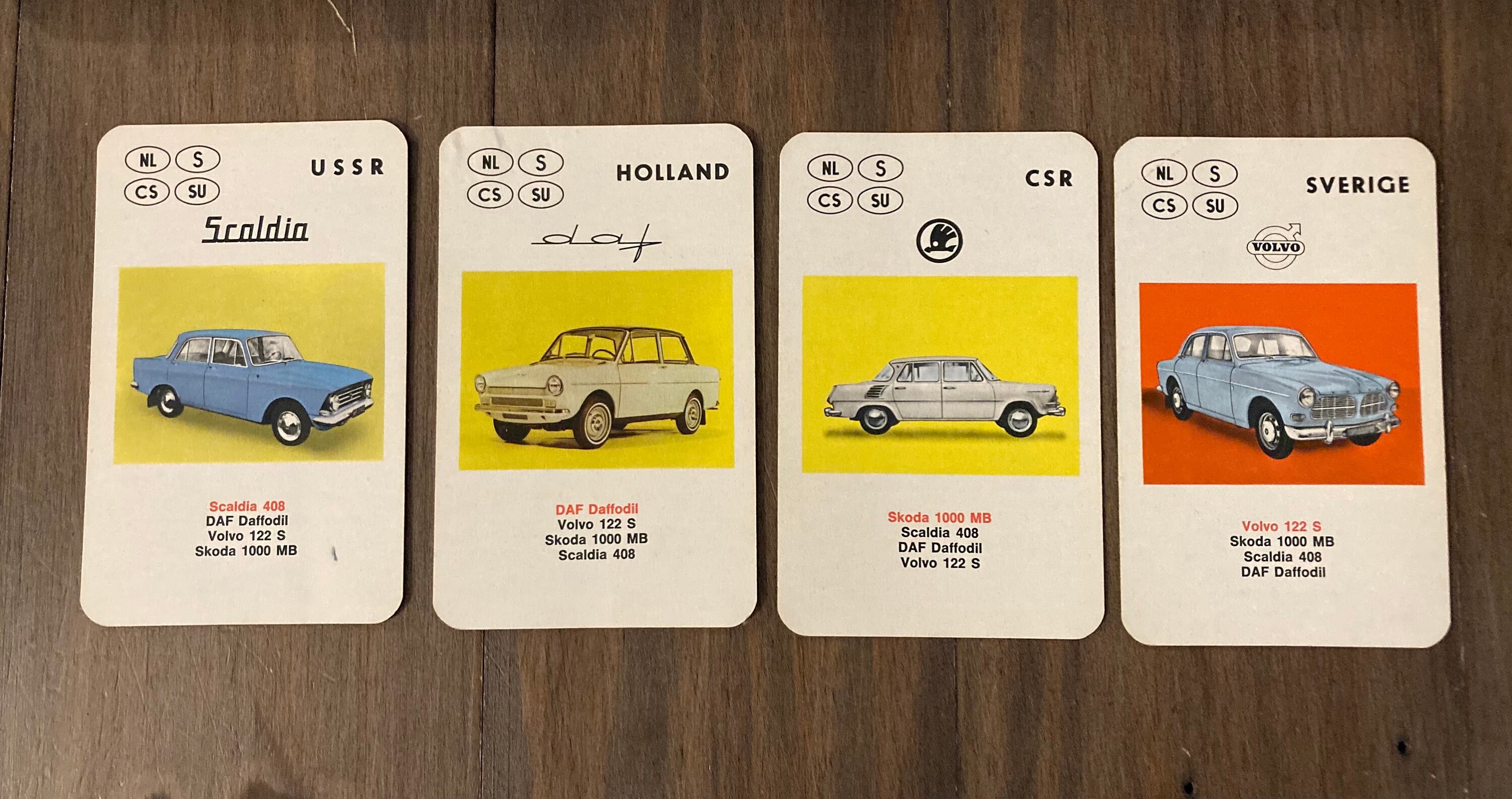 Art & Collectibles Artist Trading Cards Auto Kwartet Jeu des Autos Auto ...