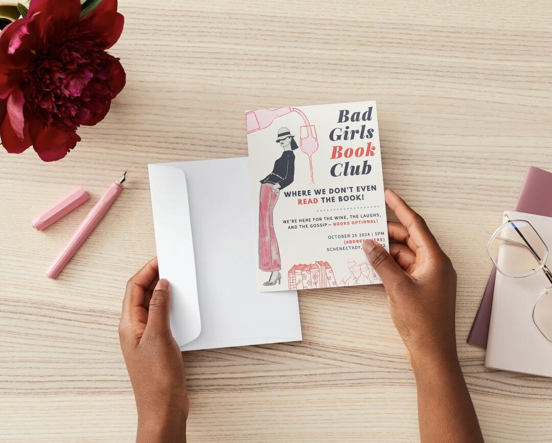 Editable Book Club Invitation, Text Invitation, Party Evite, Electronic ...