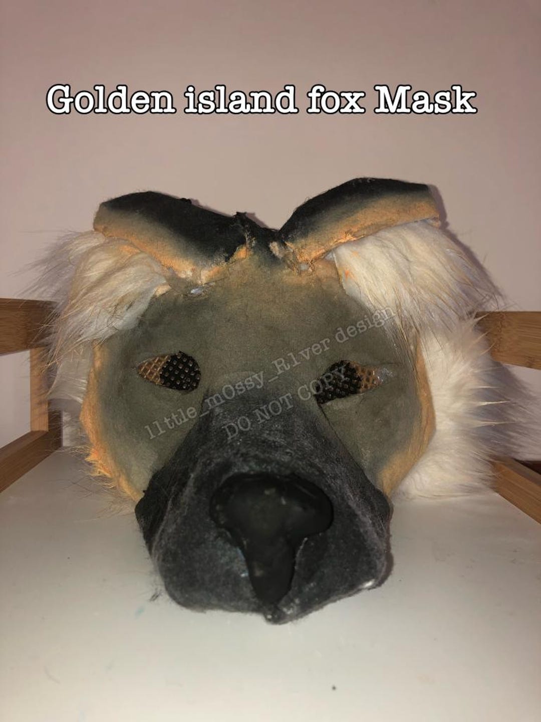 Therian Golden Island Fox Mask - Etsy