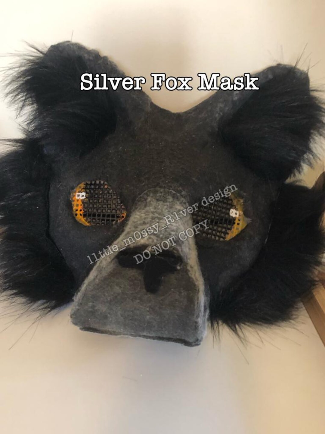 Waterproof Therian Silver Fox Mask - Etsy