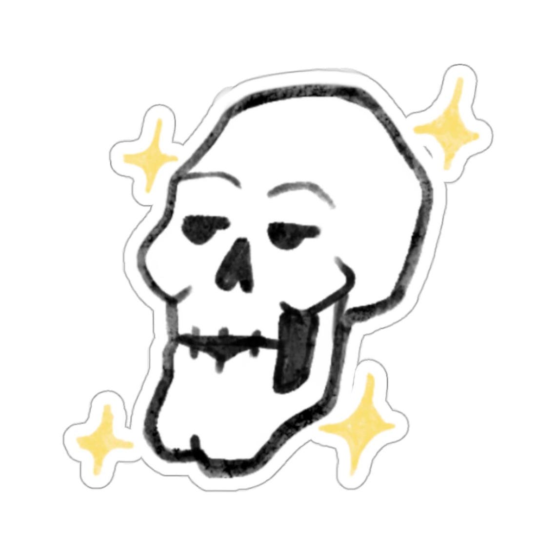 Giga Chad Skeleton Funny Sticker - Etsy