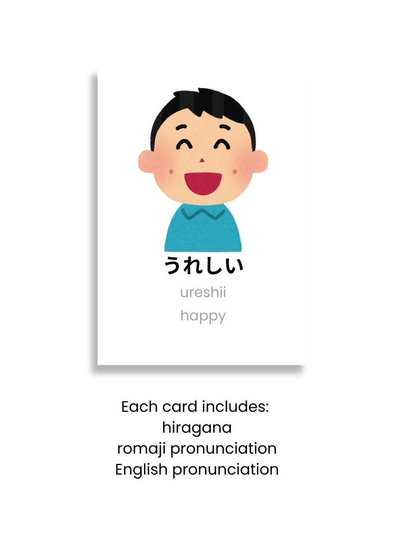 Emotions in Japanese Flashcards for Self-self Study, Teachers ...