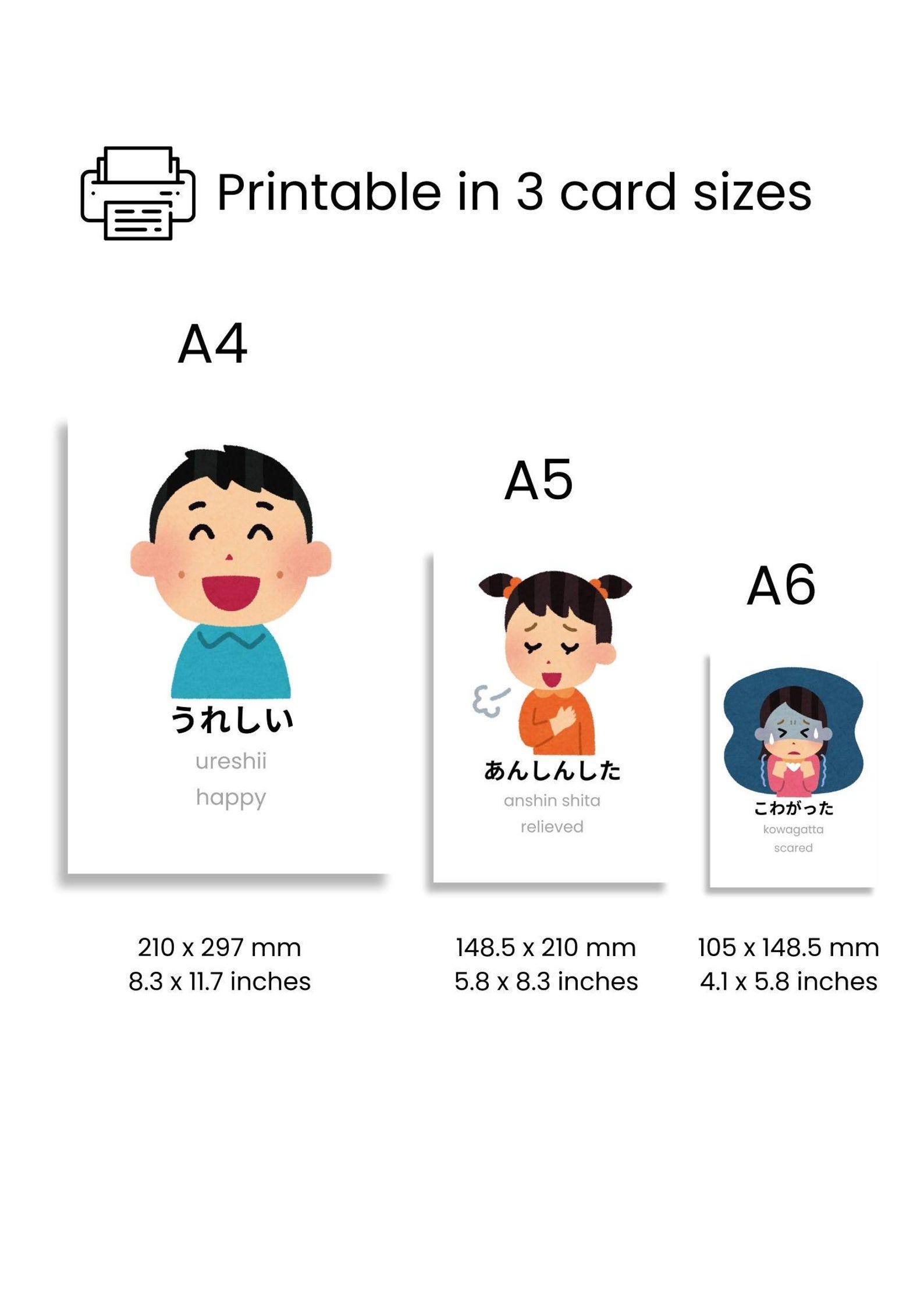 Japanese Emotions Flashcards: Fun Illustrations for Language Learning ...