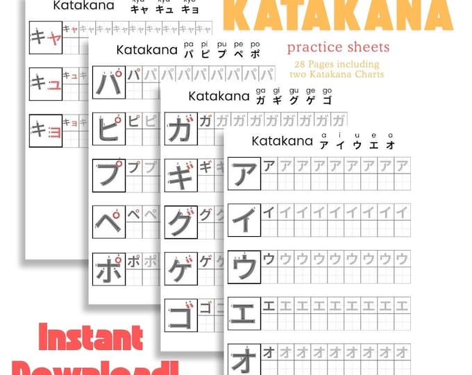 Learn to Write Katakana | Katakana Writing Practice Sheets With Free ...