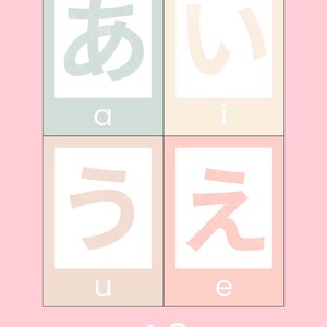 Minimalist Montessori Watercolor Japanese Hiragana Flashcard Printable ...
