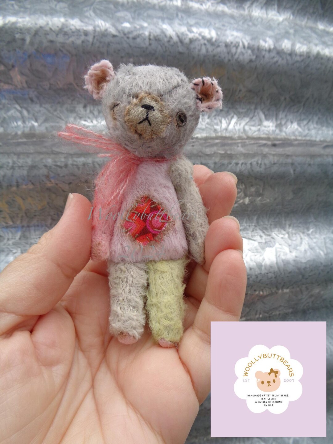 Handmade Teddy Bear * Pocket Friend * Doll Friend * Scrap Bear ...